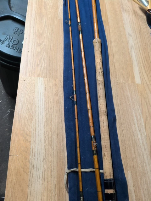 VINTAGE FLOAT FISH Deluxe 3 piece Split Cane Fishing Rod £52.72 ...