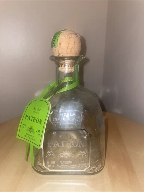 EMPTY PATRON SILVER Tequila 750ml Bottle Home Bar Decorative £6.99 ...