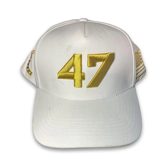47HAT CHARLIE KIRK Trum#p Gold Embroidered Low Profile Adjustable Hat ...