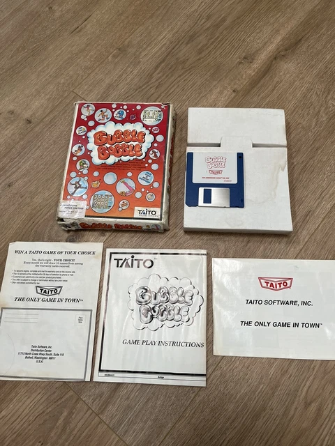BUBBLE BOBBLE (COMMODORE Amiga) Taito 128 Taito Floppy Disk W/ Original ...