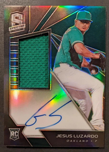 2020 SPECTRA JESUS Luzardo RC Used Relic Jersey AUTO /199 A's Athletics ...