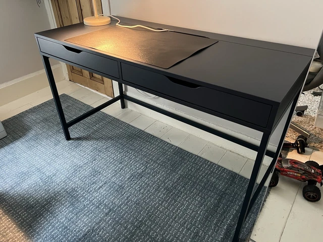 IKEA ALEX DESK with drawers : Navy Blue £70.00 - PicClick UK