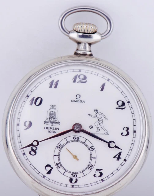 ANCIEN OMEGA POCHE Watch-Germany 1936 Berlin Olympique Jeux Football ...