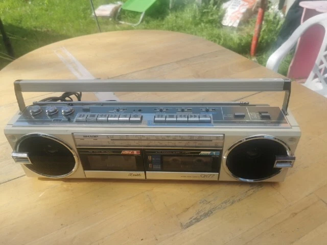 SHARP QT-77 radio twin cassette player stereo. Working, Please Do Read ...
