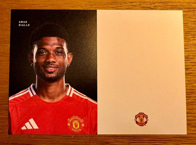 AMAD DIALLO, MANCHESTER United, Man Utd, 2024/25 Club Card, Unsigned ...