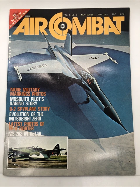 AIR COMBAT AVIATION Aircraft Airplane Magazine Fall 1974 Vol 2 No 3 £14 ...