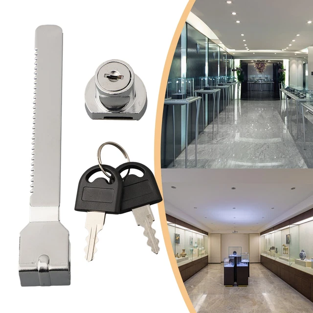 FOR DISPLAY CASE Cabinet Lock Door/counter Switch With 2 Keys Zinc ...
