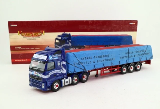 CORGI CC14006 VOLVO Fh Sheeted Trailer - Intake Transport 1:50 New ...