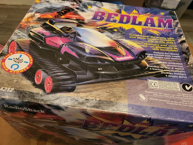 VINTAGE RADIO SHACK, Bedlam tracked tank racer vehicle. Remote Control ...