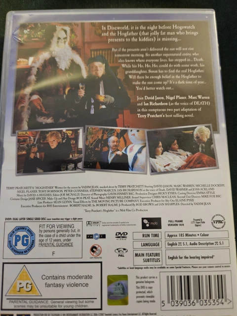 TERRY PRATCHETT'S HOGFATHER Dvd David Jason Hog Father £9.99 - PicClick UK