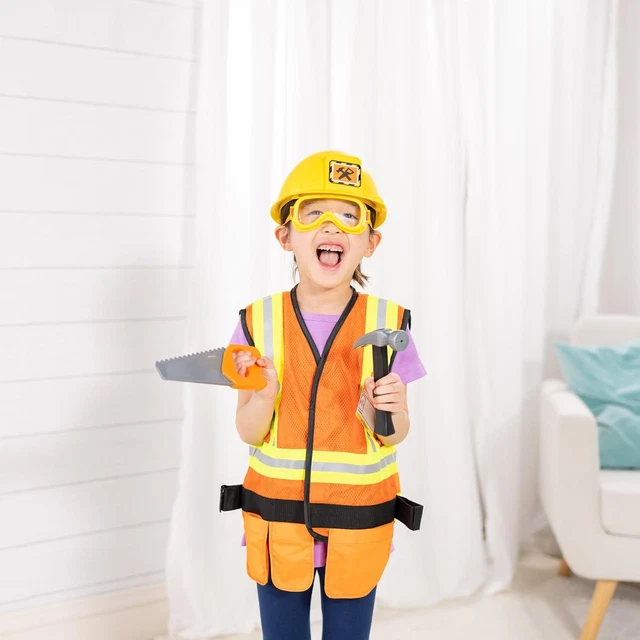 MELISSA & DOUG - Disfraz Obrero de la Construcción para Niño y Niña de ...
