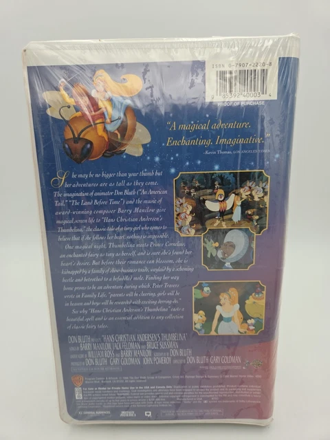THUMBELINA VHS 1994 Clamshell **SEALED NEW W/ BRACELET Free Shipping £ ...
