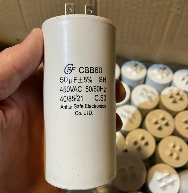 CAPACITOR ELECTRIC MOTOR 50uF UNIVERSAL RUN MOTOR CAPACITOR 450VAC 50 ...