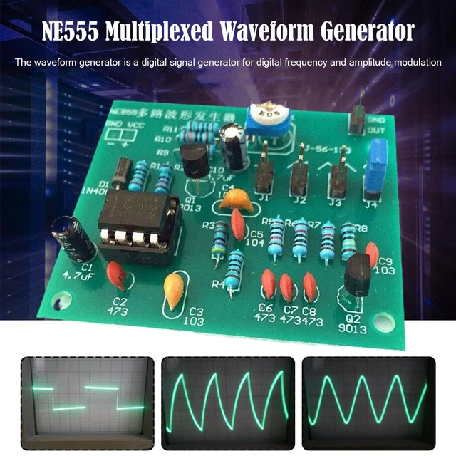 NE555 MULTI-CHANNEL WAVEFORM Generator Module Sine Wave Triangle Square ...