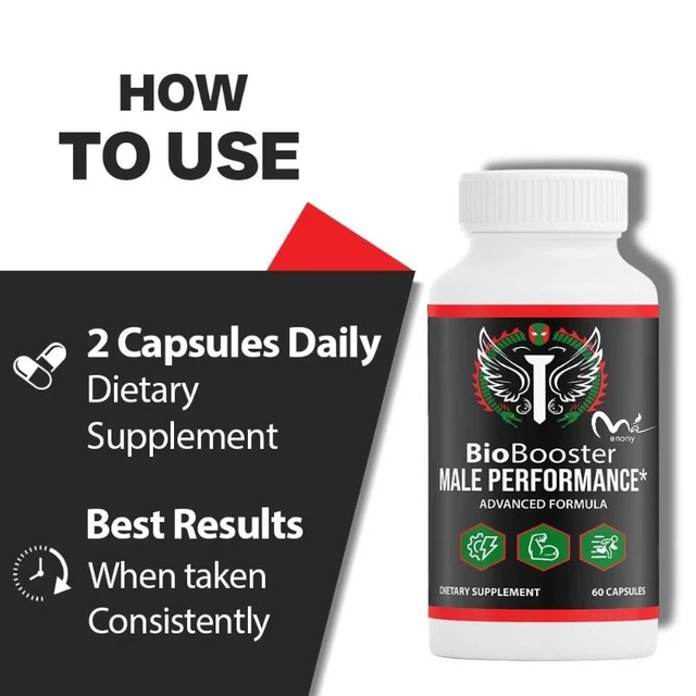 (6 PACK) BIOBOOSTER Testo Booster for Men, Bio Booster Performance + ed ...