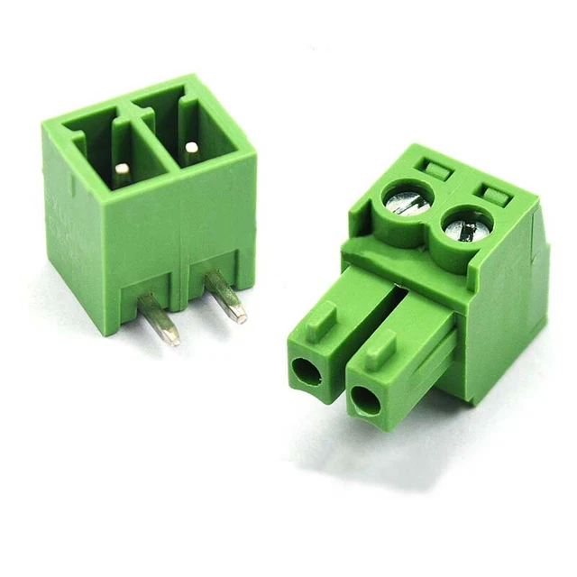 RIGHT ANGLE 2PIN 3.81mm KF2EDG PCB Terminal Block Screw Connectors Male ...