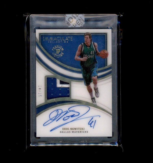 2021-22 PANINI IMMACULÉE Dirk Nowitzki patch autographes édition ...