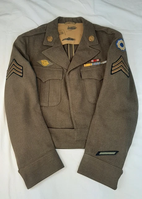1940'S WWII WW2 US Army Ike Uniform Jacket 9th Service Command Military ...