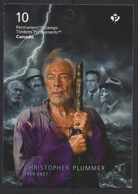CANADA 2021 CHRISTOPHE Plummer Adhésif Livret non Montés Excellent État ...