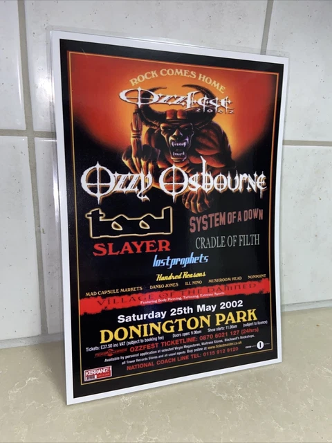 OZZFEST 2002 OFFICIAL Poster A4 Laminated Reproduction (Glossy Card ...