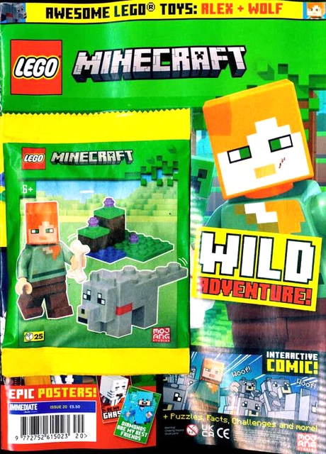 LEGO MINECRAFT MAGAZINE #20 ~ New With Alex + Wolf! £6.45 - PicClick UK