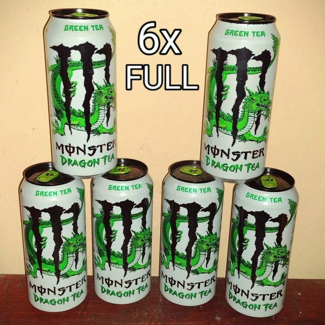SET OF (6X) Monster Energy Drink DRAGON GREEN TEA! FULL UNOPENED 15.5oz ...