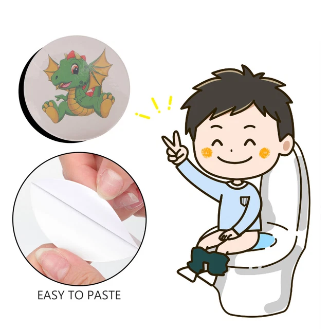 40 SHEETS KIDS Peeing Toilet Sticker Potty Training Stickers for Animal ...
