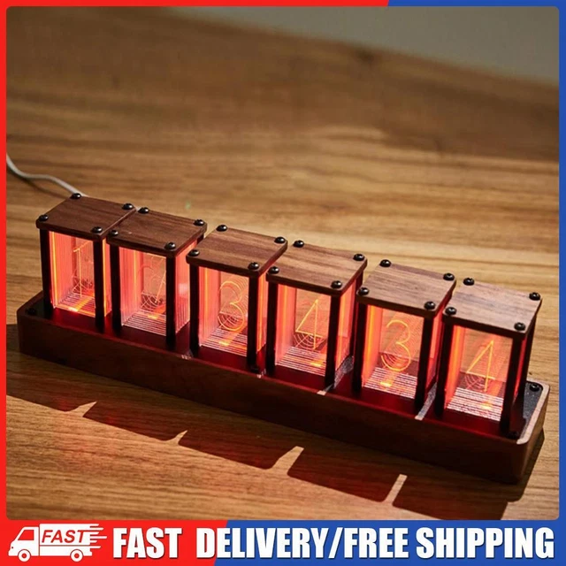 RGB DIY WOOD Table Clock WiFi Timing LED Tube Full Color (E) £54.11 ...