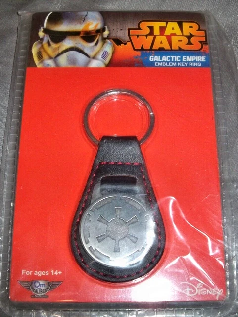 ANELLO CHIAVI STAR Wars Galactic Empire in pelle Emblema Disney ...