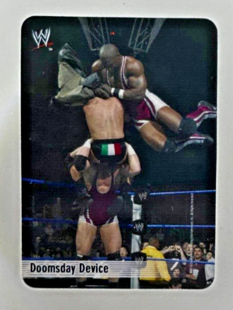 DOOMSDAY DEVICE GOLD Holo Foil WWE Raw Smackdown 2004 Lamina N 105 EUR ...