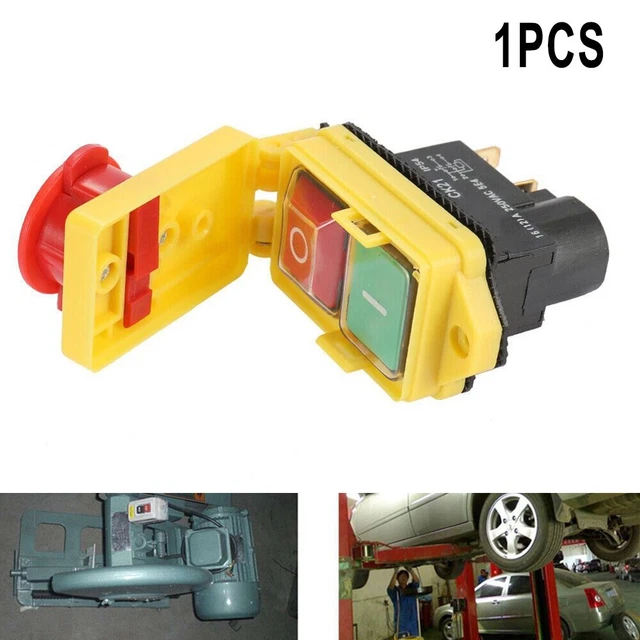 WATERPROOF ELECTROMAGNETIC SWITCH Emergency Stop Button AC 250V 16A ...