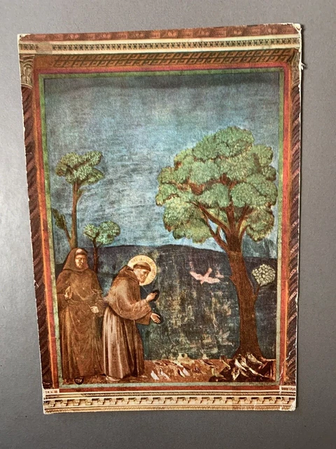 VINTAGE ST. FRANCIS Assisi Basilica Art Postcard Unposted Italy Italian ...