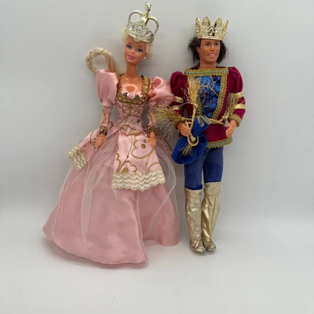 RAPUNZEL & PRINCE Charming Barbie & Ken Dolls Set Mattel Vintage 90s ...