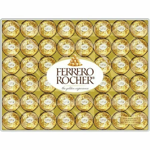 FERRERO ROCHER HAZELNUT & Milk Chocolate 48 Piece Chocolate Gift Box ...