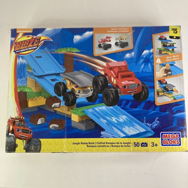 MEGA BLOKS NICKELODEON Blaze Monster Machines Jungle Ramp Set Complete ...
