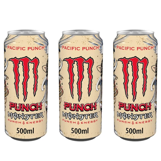 MONSTER PACIFIC PUNCH Energy Drink 500ml Pack of 3 £7.03 - PicClick UK
