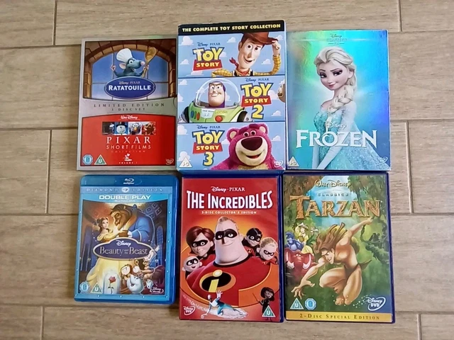 DISNEY/PIXAR DVD FILM Bundle 8 Movies Inc Toy Story 1-3 Frozen ...