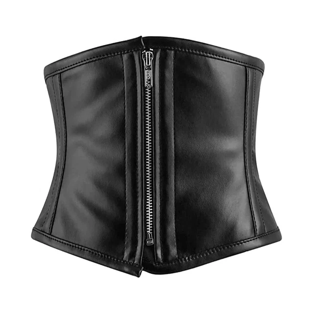MISS LEATHER VINTAGE Short Torso Waist Cincher Shapewear Trainer ...