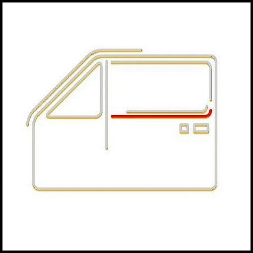 VW MK1 GOLF GTI N/S DOOR WINDOW SCRAPER RUBBER SEAL WEATHER STRIP Jetta ...