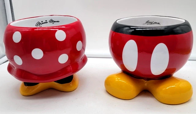 DISNEY MICKEY MOUSE and Minnie Mouse Planter Pots Set of 2 £27.07 ...