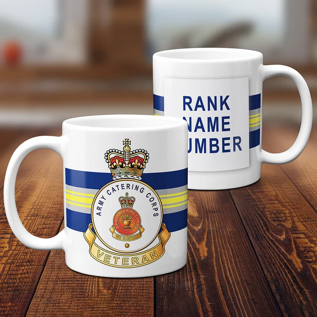PERSONALISED VETERAN MUG Army Catering Corp British Military Cup Army ...