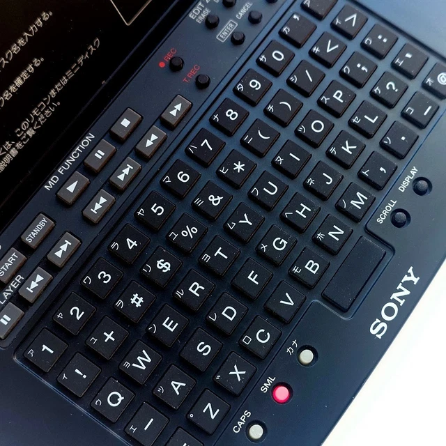 SONY JAPAN MINIDISC MD Player Remote Control Keyboard Commander RM-D20P ...