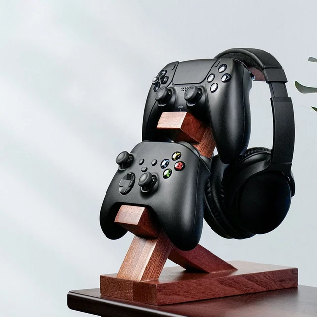 WOODEN STORAGE SOLUTION for Gamers Controller & Headset Stand in One ...