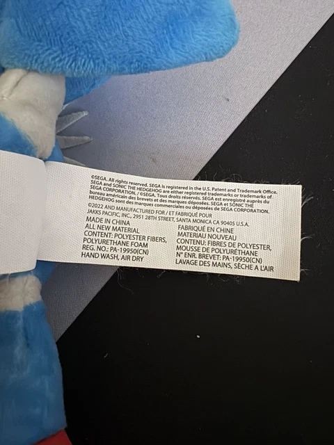 SONIC THE HEDGEHOG Metal Sonic Jakks Pacific Classic Plush Soft Toy 8 ...