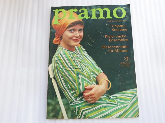DDR PRAMO PRAKTISCHE Mode + Schnittmuster 3/1975 Frühjahr Kleid Jacke ...