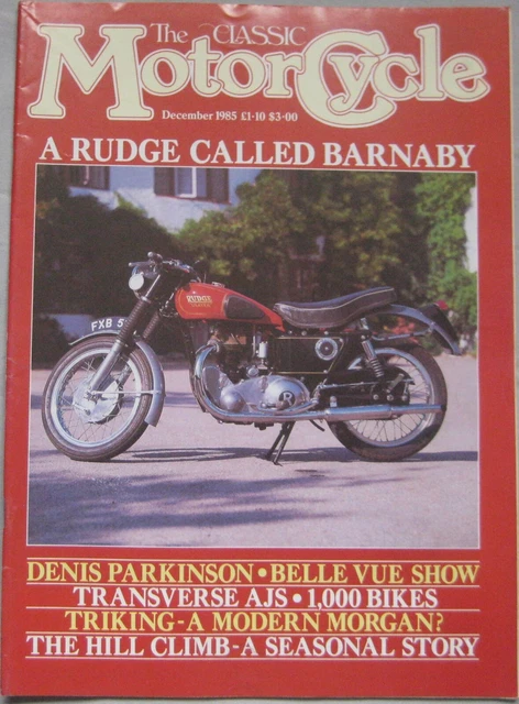THE CLASSIC MOTOR Cycle Weekly magazine December 1985 Volume 8 Issue 2 ...