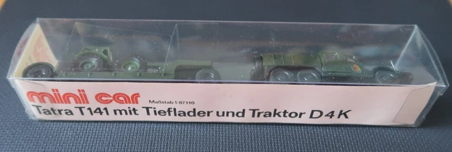 MINI CAR 1809 TATRA T141 mit Tieflader und Traktor D4K - Modellauto DDR ...