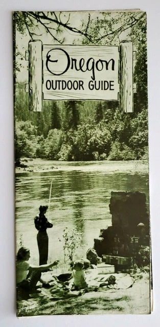 1950S OREGON OUTDOOR Guide Brochure State Park Map Historic Marker ...