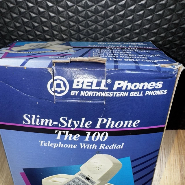VINTAGE BELL PHONES Slim Style Phone Model 100 w/ Redial NOS Ivory ...