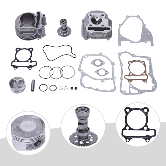 FITS GY6 150CC 150cc Big Bore Kit Set Cylinder Head Piston Gasket Set ...
